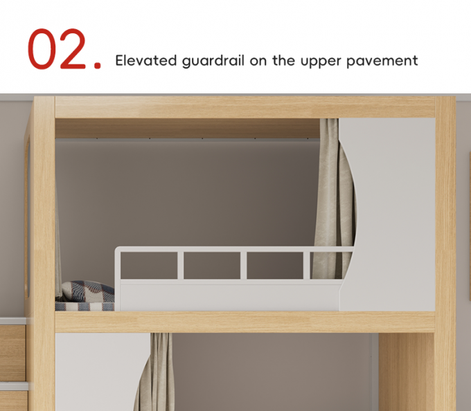 Lit d'hôtel capsule personnalisable avec détection non humaine et écran VR